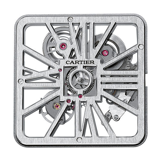 Looking at Cartier's shaped watches's most fascinating movements